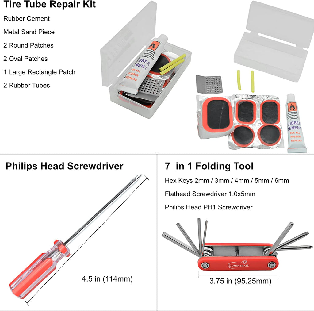 42 Piece Mountain, Dirt, and Road Bike Repair Tools Kits - Bicycle Mai ...
