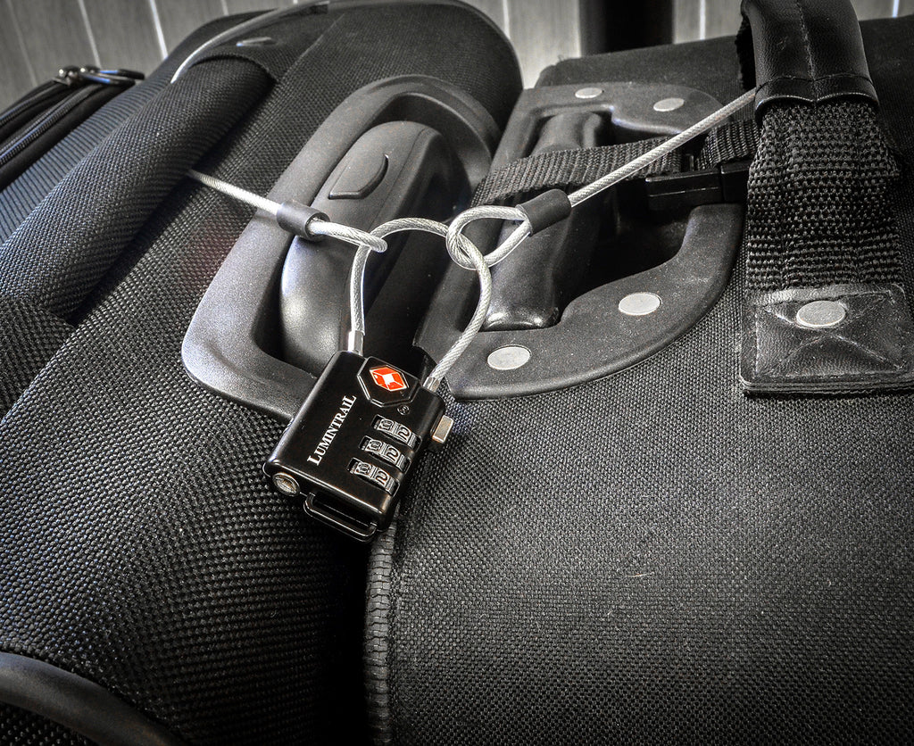 4 Foot 3mm (1/8th Inch) Braided Steel Coated Security Cable Luggage Lo ...