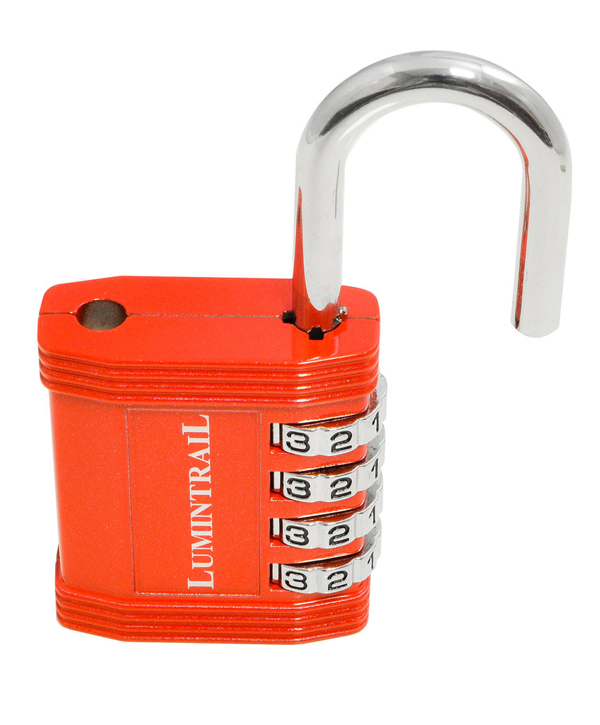 Padlock with Steel Security Cable and Set-Your-Own Combination – Lumintrail