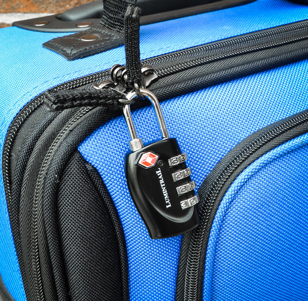 Travel Lock with Steel Cable TSA Approved 4 Digit Combination – Lumintrail