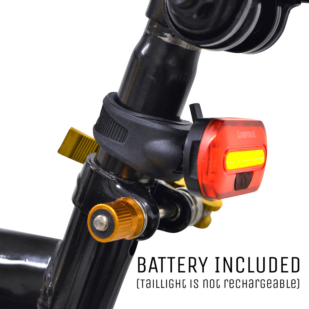 Lumintrail Rear Bike Light Bright Red LED Taillight 2 Light Modes for