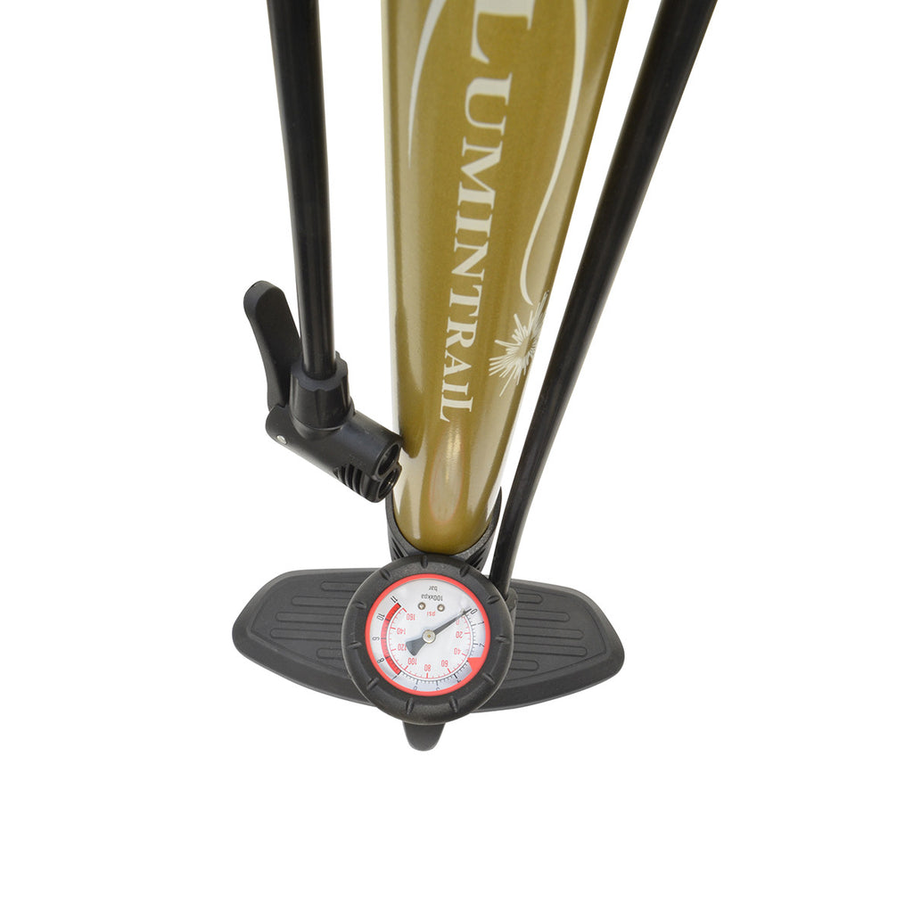 Bike Floor Pump Dual Valve with Gauge – Lumintrail